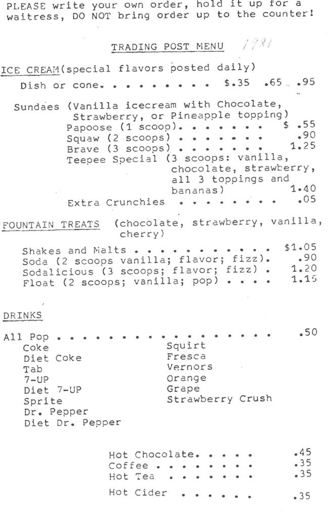 Evolution of the Trading Post Menu - Camp Arcadia