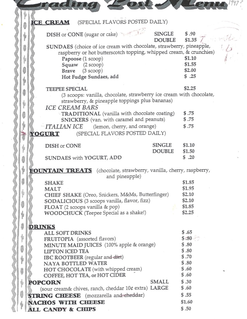 Evolution of the Trading Post Menu - Camp Arcadia