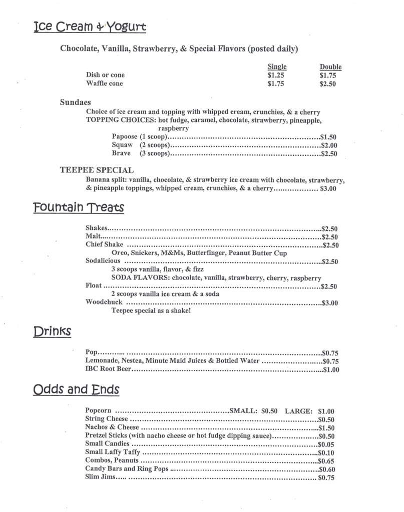 Evolution of the Trading Post Menu - Camp Arcadia